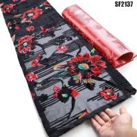 China Supoo Popular soft silk velvet fabric printed african lace fabric for lady dress for sale