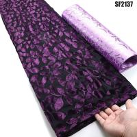 China Supoo Popular soft silk velvet fabric printed african lace fabric for lady dress for sale