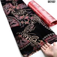 China Supoo Popular soft silk velvet fabric printed african lace fabric for lady dress for sale