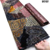 China Supoo Popular soft silk velvet fabric printed african lace fabric for lady dress for sale