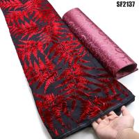 China Supoo Popular soft silk velvet fabric printed african lace fabric for lady dress for sale