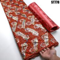 China Polyester African Lace Silk Velvet Embroidery Fabric Perfect for Wedding Bridal Dress for sale
