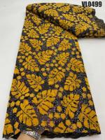China Newest Supoo Velvet Lace Fabric with Sequins and Embroidery Water Soluble Embroidered for sale