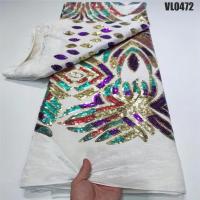 China Supoo Good quality African Velvet Embroidery Fabric with Sequins For wedding/Party for sale
