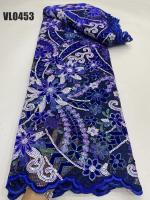 China Supoo Wholesale Price Velvet Lace Nigerian Lace Embroidery with Sequins Unique Mesh Fabric 100% Polyester Water Soluble for sale