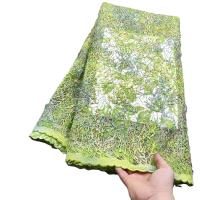 China Supoo High quality flocking velvet lace Nigerian lace embroidery african lace fabric for party for sale
