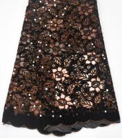 China Supoo popular flocking velvet lace Senegal lace african lace fabric for party for sale