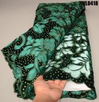 China Supoo Wedding Embroidery Velvet Fabric african/french lace tulle lace with stones for sale