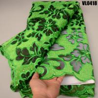 China Supoo Wedding Embroidery Velvet Fabric african/french lace tulle lace with stones for sale