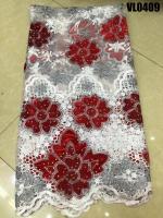 China Supoo 2022 Luxurious  velvet lace with stones african lace fabric embroidery Evening dress for sale