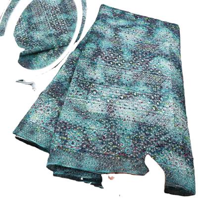 China Water Soluble Supoo Flocking Velvet Lace with Sequins Lace Embroidery African Lace for sale