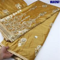 China 2021 fancy  designs high quality velvet lace fabrics with sequins for wedding party for sale