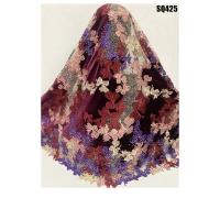 China High quality velvet lace with stones embroidery lace african fabric for wedding for sale
