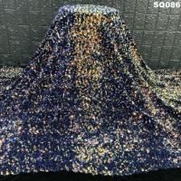 China nigerian full sequins french tulle lace fabric embroidery new velvet lace for sale