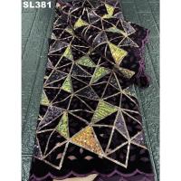 China 2020 African Embroidered Sequin French Velvet Lace Fabric Width 50/52