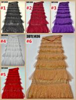 China Fashion week 3D flowers lace with sequins african lace fabric embroidery fabric for bridal wedding dress french net lace for sale