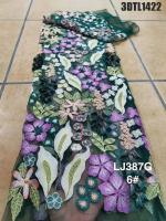 China Good quality 3D flowers lace with sequins african lace fabric embroidery fabric for bridal wedding dress french net lace for sale