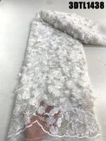 China 2023 Supoo 3d floral lace fabric 3d floral lace fabric for wedding 3D lace fabric for sale