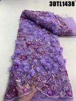 China 2023 Supoo 3d floral lace fabric 3d floral lace fabric for wedding 3D lace fabric for sale