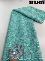 China Dubai 3d embroidery lace heavy beaded luxury 3D lace fabric for sale