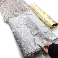 China Latest Design Brocade Jacquard Lace Fabric With Feather  Nigeria Lace Fabric For Party Dress for sale