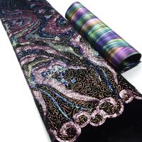 China African Velvet Lace Fabric French Lace with Sequin Embroidery Fabric for Party Dress for sale