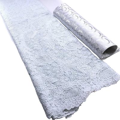 China White Cord Lace Fabric African Guipure Lace for Party Occasion 51 inchs Nigerian Swiss for sale