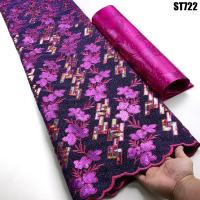 China Embroidered African French Velvet Lace Fabric for Sequins Velvet Tulle Lace Dress for sale