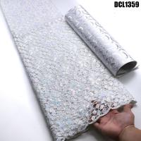 China Fashion French Cord Lace Fabric Latest African Guipure Lace Fabric High Quality Sequins Lace for Nigeria for sale