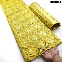 China Fashion French Cord Lace Fabric Latest African Guipure Lace Fabric High Quality Sequins Lace for Nigeria for sale