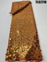 China Senegal/ghana Lace for Dress Fashion Organza Lace Sequins Mesh African Lace Fabric Voile Fabric 100% Cotton Sustainable for sale