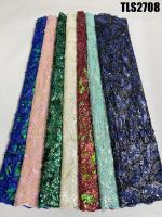 China African senegal wedding suppliers of fabrics 100% cotton african  organza lace 2023 french sequins for clothing textiles for sale