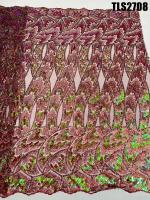 China African senegal wedding suppliers of fabrics 100% cotton african  organza lace 2023 french sequins for clothing textiles for sale