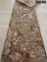 China Luxury Soft Lace Fabric With Sequins 2023 African Design For Senegal Embroidered Luxury Party Dresses Women Clothing for sale