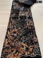 China Luxury Soft Lace Fabric With Sequins 2023 African Design For Senegal Embroidered Luxury Party Dresses Women Clothing for sale