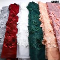 China Supoo 3D flowers lace embroidery french lace wedding bridal dress african lace fabric for party for sale