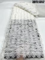 China Supoo Luxurious 3D Flowers Lace Embroidery Fabric for Ghana/Senegal Dress Water Soluble for sale