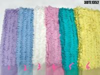 China Supoo Luxurious 3D Flowers Lace Embroidery Fabric for Ghana/Senegal Dress Water Soluble for sale