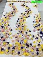 China Supoo top fashion 3D flowers lace wedding dress Senegal lace fabric african lace for sale
