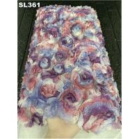 China Swell 3d Flower Tulle Net Bridal Lace Fabric for 50/52
