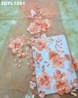 China Supoo bridal netting fabric red wedding lace 3D flower embroidery designs for lace wedding dress for sale