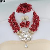 China Good quality Elegant African Beads Jewelry Sets Senegal/ghana Wedding Handmade Jewelry Women's Golden Wedding Jewelry Sets for sale