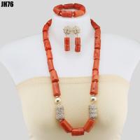 China Good quality Elegant African Beads Jewelry Sets Senegal/ghana Wedding Handmade Jewelry Women's Golden Wedding Jewelry Sets for sale