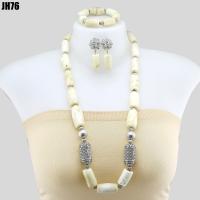 China Good quality Elegant African Beads Jewelry Sets Senegal/ghana Wedding Handmade Jewelry Women's Golden Wedding Jewelry Sets for sale