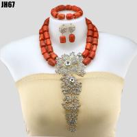 China 2023 Elegant African Beads Jewelry Sets Senegal/ghana Wedding Handmade Jewelry Women's Golden Wedding Jewelry Sets for sale
