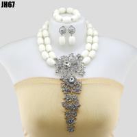 China 2023 Elegant African Beads Jewelry Sets Senegal/ghana Wedding Handmade Jewelry Women's Golden Wedding Jewelry Sets for sale
