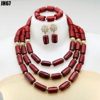 China 2023 Elegant African Beads Jewelry Sets Senegal/ghana Wedding Handmade Jewelry Women's Golden Wedding Jewelry Sets for sale