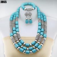 China 2023 Good quality Elegant African Beads Jewelry Sets Senegal/ghana Wedding Handmade Jewelry Women's Golden Wedding Jewelry Sets for sale