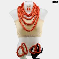 China Elegant African Beads Jewelry Sets Senegal/ghana Wedding Handmade Jewelry Women's Golden Wedding Jewelry Sets for sale