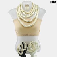 China Elegant African Beads Jewelry Sets Senegal/ghana Wedding Handmade Jewelry Women's Golden Wedding Jewelry Sets for sale